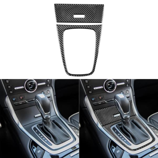 商品名: NVCNX リアルプレミアムカーボンファイバー Ford Edge 2015 2016 2017 2018 SE SELに対応 チタニウムスポーツセンターコンソールギアシフトパネルカバー 車内内装トリムアクセサリー 2点 ブラック...