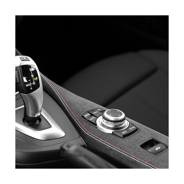 商品名: Betterhumz カーセンターコンソールマルチメディアパネルトリムラップ、BMW F20 F21 F22 F23 2012-2019 1 2シリーズ用、ギアシフトパネルステッカー アルカンターラモールディングアクセサリー製 (...
