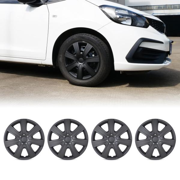 商品名:  AUTOFREE Hubcaps Wheel Covers 14 Inch Black Matte &amp; Mould Texture Color, Universal ABS Wheel Rim Covers Clip O...