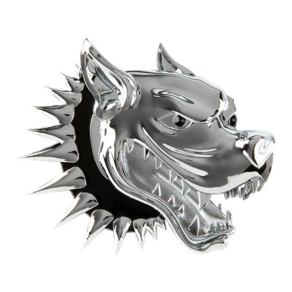 商品名: Cobra-Tek ユニバーサル エンブレム バッジ デカール ステッカー ピットブル クロム ABS プラスチック 6.25インチ x 6.75インチ Cobra-Tek Universal Emblem Badge Decal...