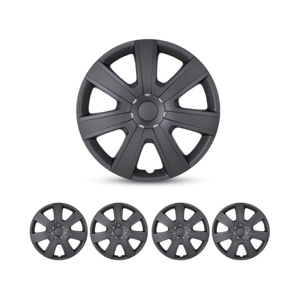 商品名:  4-Pack Premium 15" Wheel Rim Cover Hubcaps - AUTOWIKI OEM Style Replacement Snap On Car Truck SUV Hub Cap 15 Inch ...