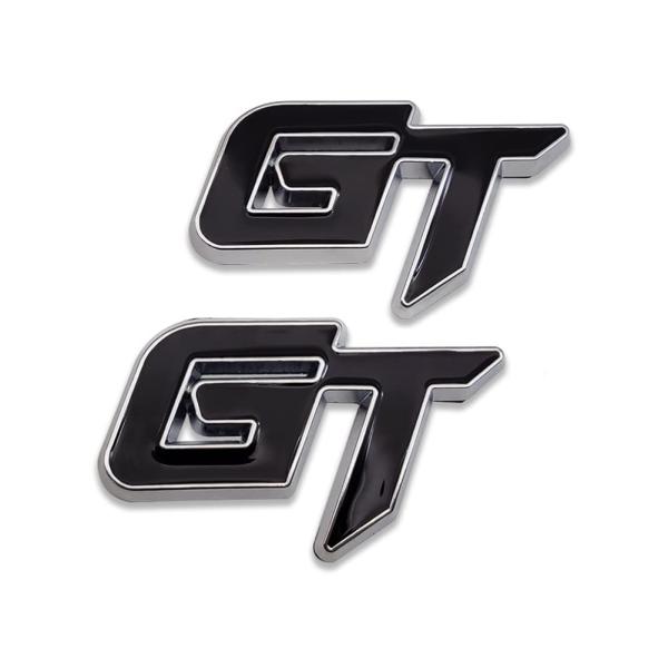 商品名: GTロゴエンブレム ドアバッジ 3Dメタルステッカー グランドツアラーデカール 車のトランク交換用 ユニバーサル車用 (クロームブラック) 2個 Generic 2Pcs GT Logo Emblem Door Badge 3D ...
