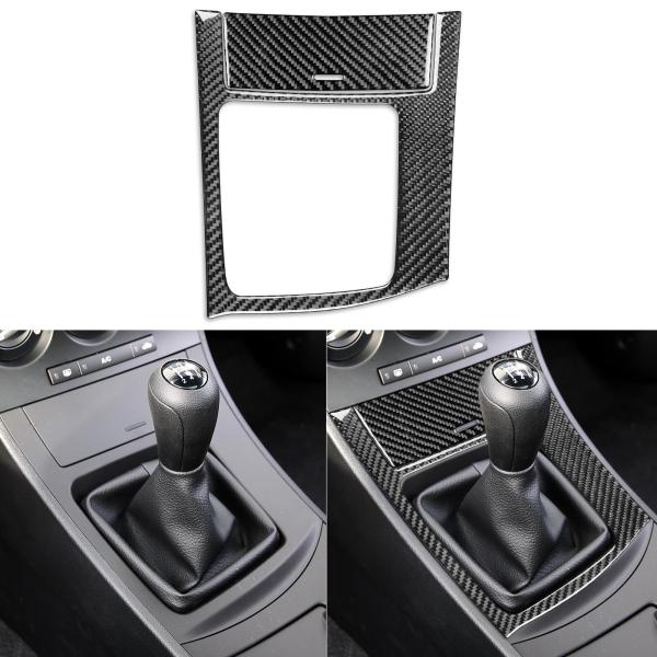 商品名: NVCNX リアルプレミアムカーボンファイバー、マツダ3 i s スポーツ/ツーリング マツダスピード 3 2010-2013 セダン ハッチバックアクセサリー カーセンターコンソールマニュアルギアシフトパネルカバー 内装トリム ...