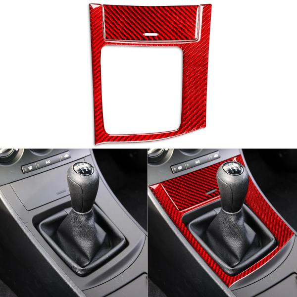 商品名: NVCNX リアルプレミアムカーボンファイバーマツダ3 i s スポーツ/ツーリング マツダスピード 3 2010-2013 セダン ハッチバック アクセサリー カーセンターコンソールマニュアルギアシフトパネルカバー 内装トリム ...