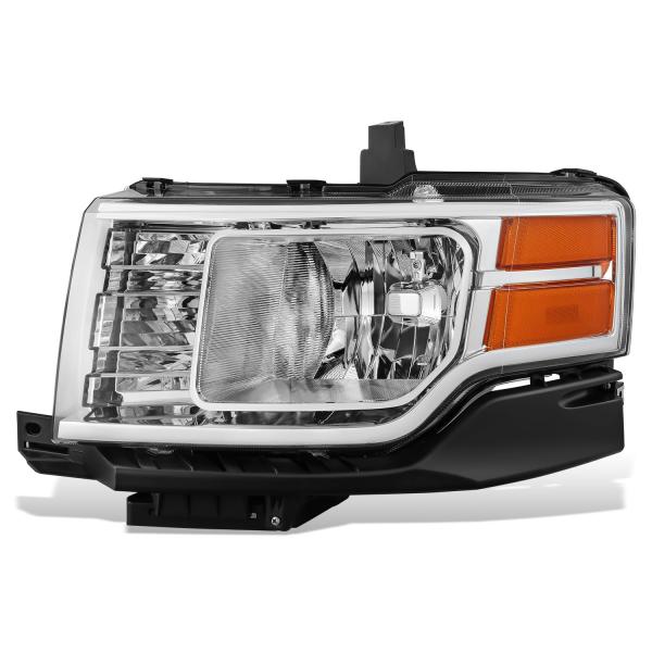 商品名:  DNA MOTORING Driver Side (Left) Headlight Assembly Compatible With Flex 2009-2012, Halogen, Chrome, OEM-HL-0203-Lブ...