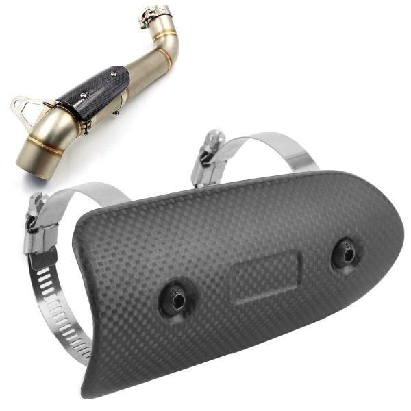 商品名:  Exhaust Heat Shield, Universal Dry Carbon Fiber Exhaust MidPipe Heat Shield Guard Protector Kit Replacement Access...