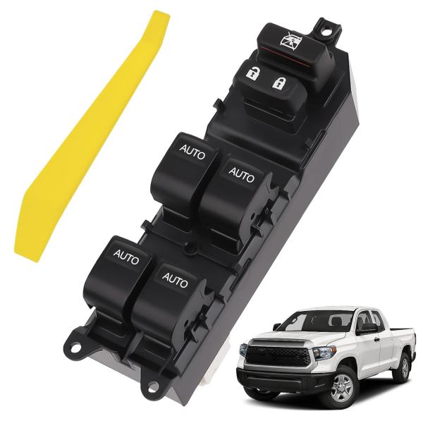 商品名: パワーウィンドウスイッチコントロールパネル フロント左運転席側ホワイトLEDライト トヨタタンドラ2007-2021対応 848200R040 運転席側LEDパワーウィンドウスイッチ交換用 Power Window Switch ...