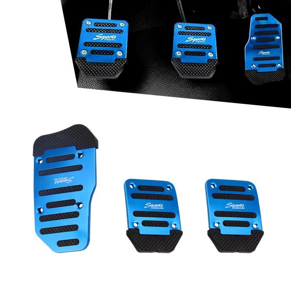 商品名: Nowkont カーブレーキアクセルペダル3点セット スポーツペダル 厚みのある合金素材 マニュアルトランスミッション 滑り止めペダル 改造装飾アクセサリー ほとんどの車用 (ブルー&amp;ブラック) Nowkont 3 PCS...