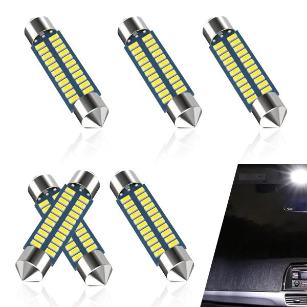 商品名: Nowkont 6個 3014 車用ダブルポインテッドリーディングライト、42mm 12V 400LM IP68 防水 高速応答 LEDデコードルーフライト、改造照明アクセサリー、ほとんどの車種に対応(ホワイト) Nowkont ...