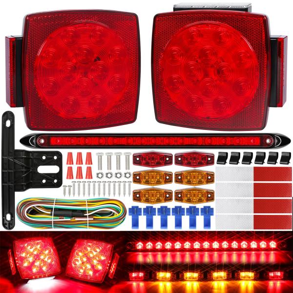 商品名:  LINKITOM Submersible LED Trailer Tail Light Kit, Super Bright Brake Stop Turn Reverse Tail License Lights for Unde...