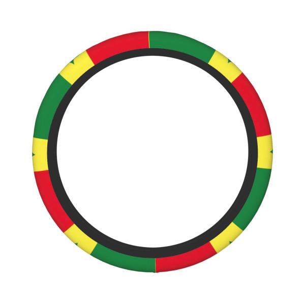 商品名:  Flag of Senegal Steering Wheel Cover Men - Protect and Decorate Your Car with This Universal Fit Cover Car Steerin...