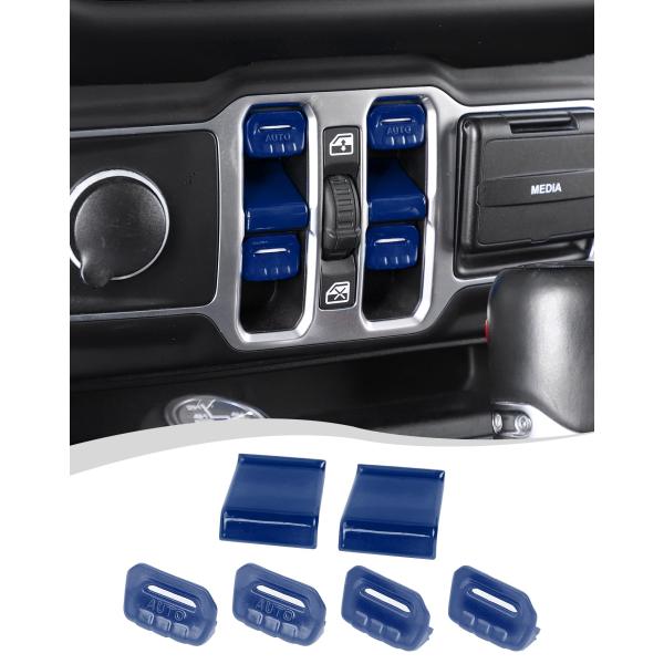 商品名:  Hoolcar Center Console Window Button Cover &amp; Window Control Trim Cover Fit for Jeep Wrangler JL JLU &amp; Glad...