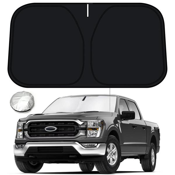 商品名: Bestview フロントガラスサンシェード 2021-2024 Fo-rd F-150 F150 ラリアット、キングランチ、プラチナ、XL XLT Limited Raptor用 フロントウィンドウサンシェード 保護フィルム 紫...