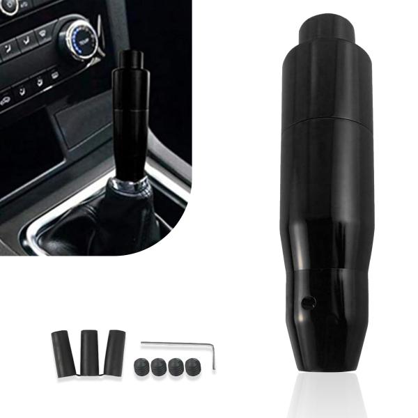 商品名: Nowkont 1個 車改造ギアレバー、5.75インチレーシング装飾合金イージーグリップシフトノブアダプター付き、ギアシフトスムーズ操作ロングハンドル、オートマチックトランスミッションカー用ユニバーサル(ブラック) Nowkont...