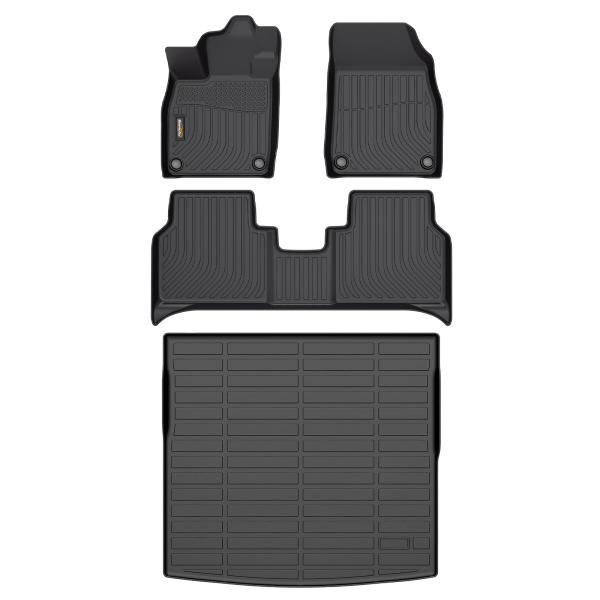 商品名:  Binmotor-All Weather Car Floor Mats and Cargo Liner Set for Volkswagen ID.4 2021-2024 2025,2 Rows with Cargo Mat S...