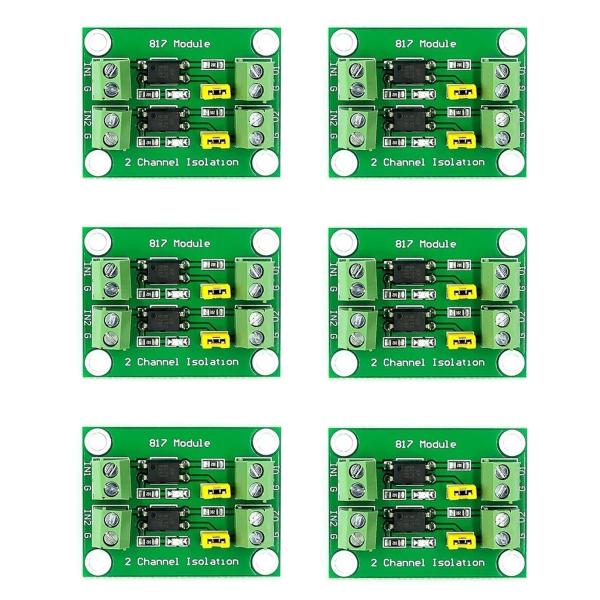 商品名:  JHCBKFF 6Pcs PC817 2-Channel Optocoupler Isolation Board Voltage Converter Adapter Module 3.6-30V Driver Photoelec...
