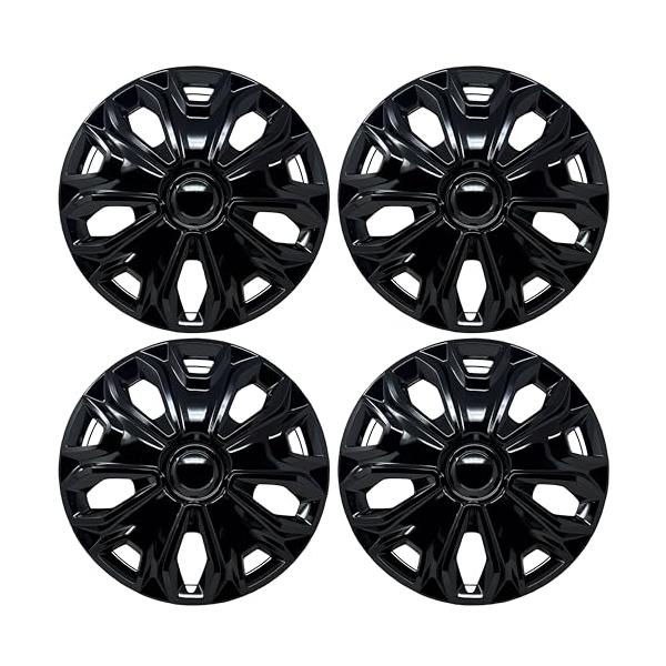 商品名: HubStar Hubcap 交換用 Ford Transit 150、250、350:2015-2024、16インチ ホイールカバー(グロスブラック、4ピース) HubStar Hubcap Replacement for Fo...