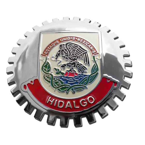商品名: Hidalgo メキシコ グリルバッジ メキシコエンブレム トラックと車用 Generic Hidalgo Mexico Grill Badge Mexican Emblem for Trucks and Cars, Stainl...