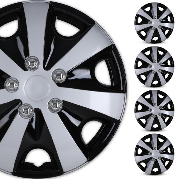 商品名:  WOLFSTORM 16" Wheel Rim Covers Universal Hubcaps, Fashion Style Hubs Snap on Car Truck SUV ABS Plastic Exterior Ac...