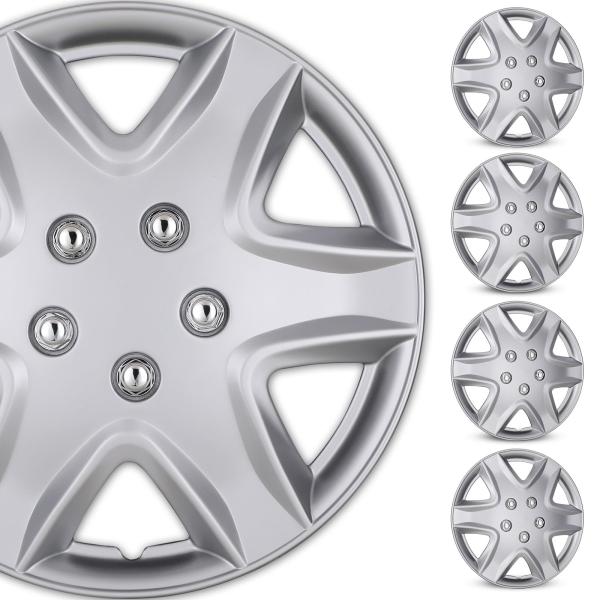 商品名:  WOLFSTORM 4-Pack 15 Inch Wheel Rim Covers Universal Hubcaps, Hubs Snap on Car Truck SUV ABS Plastic Exterior Acces...