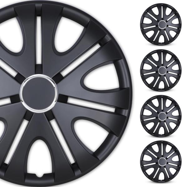商品名:  WOLFSTORM 15" Wheel Rim Covers Universal Hubcaps, Hubs Snap on Car Truck SUV ABS Plastic Exterior Accessorios - Se...