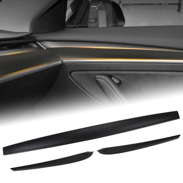 商品名: bumxca ダッシュボードカバー ラップ &amp; フロントドア インナー アームレストパネル トリム 2021-2023 Tesla Model 3 2019-2024 Tesla モデルY対応 マットカーボンファイバーダッ...