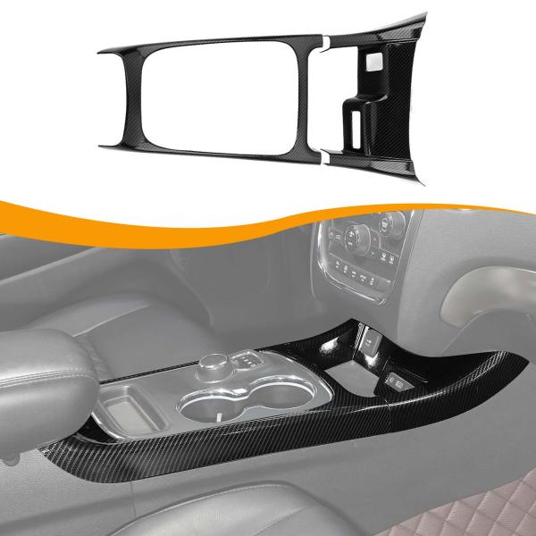 商品名: Hoolcar センターコンソールギアシフトパネルトリム ABSインテリア装飾カバー Dodge Durango 2014-2020、カーボンファイバー Hoolcar Center Console Gear Shift Pane...