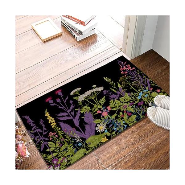 商品名:  SPUNKER Door Mat,Herbs and Wild Flowers Welcome Mat,Doormats Indoor Entrance, Indoor Outdoor Mat, Low-Profile Floo...