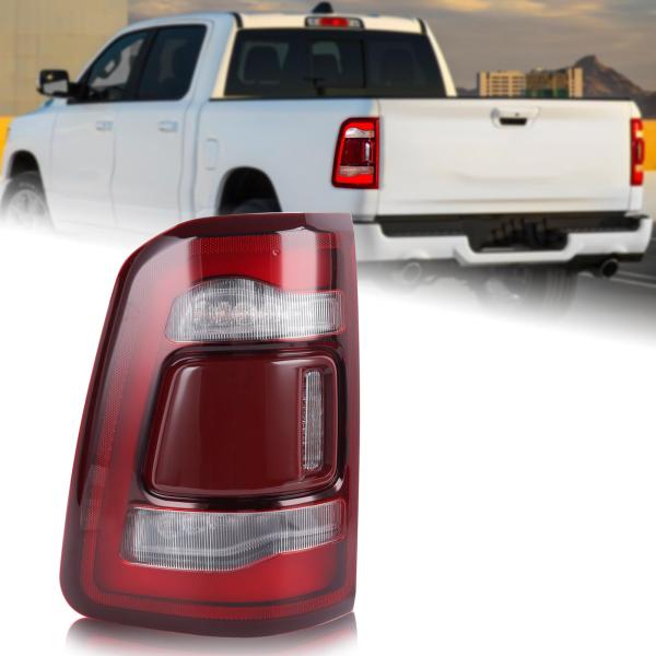 商品名:  Duolctrams Red Trim LED Type Tail Light Rear Lamp Without Blind Spot Assembly Compatible with 2019-2023 Ram 1500 L...