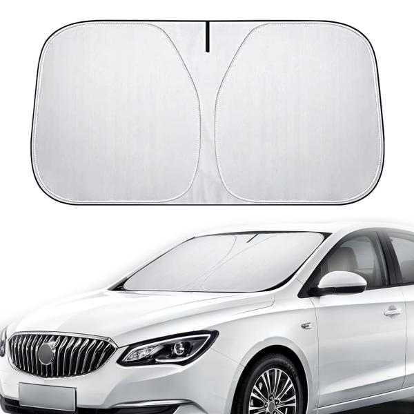 商品名: getfay 車用フロントガラスサンシェード 1パック 55インチ x 27.5インチ ポータブル車両ウィンドウサーマルアイソレーターカバー UVブロックデザイン ユニバーサル折りたたみ式自動車用プライバシープロテクター トラック...