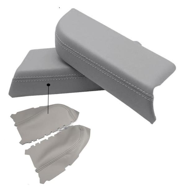 商品名: G-PLUS グレー フロントドアアームレストレザーカバー センターコンソール2個 ホンダ パイロット 2009 2010 2011 2012 2013 2014 2015、ドアパネル アームレストカバー スキン 左右 G-PLU...