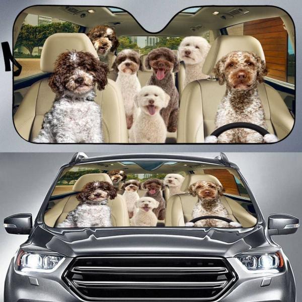 商品名:  Lagotto Romagnolo Dogs Car Sun Shade, Lagotto Romagnolo Family Driving Car Auto Sun Shade, Windshield Auto Accesso...