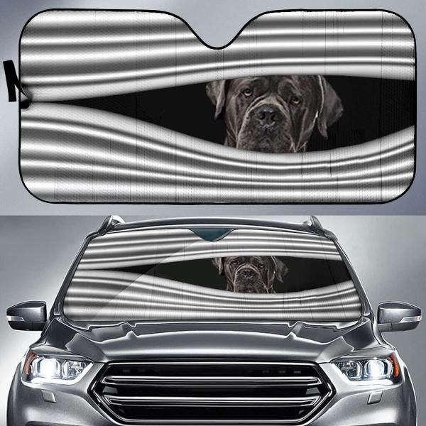 商品名:  Cane Corso Dog Car Sun Shade, Cane Corso Dog 3D Behind The Curtain Auto Sun Shade, Windshield Auto Accessories for...