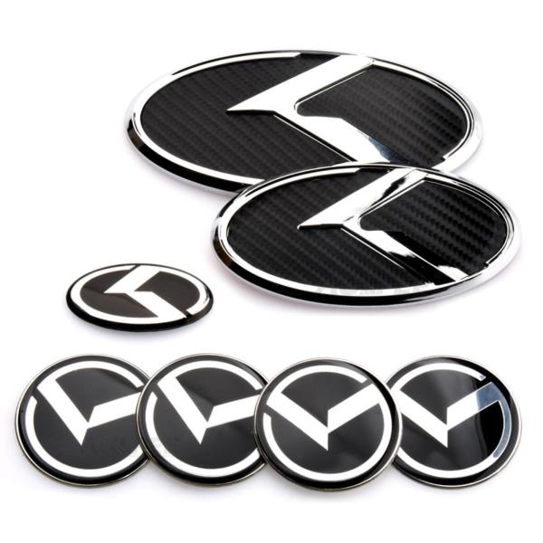 商品名:  AULPEE 7PCS Vintage K Badge,Front Hood Rear Trunk Emblem Compatible with Vintage K Auto Accessories (CarbonFiber-C...