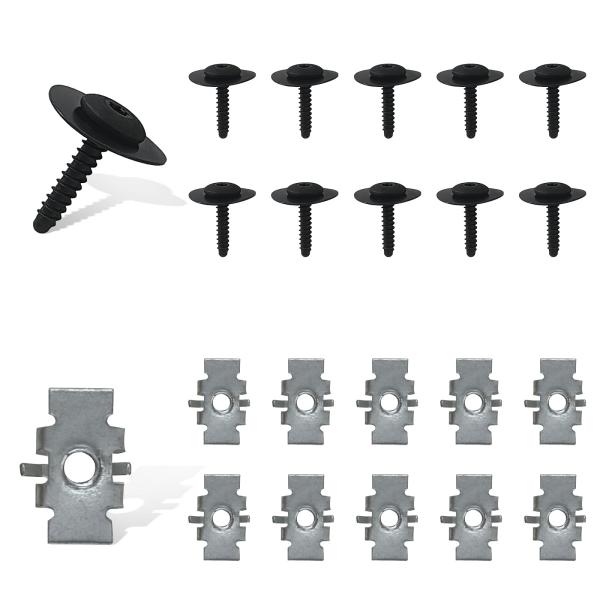 商品名: Paderson 10セット M4.2-1.41 (#8) ボディボルト&amp;押出Uナットキット GM シボレー ハマー ビュイック キャデラック サターン キャデラック GMC トラック バンパーカバー フェンダーライナー ...