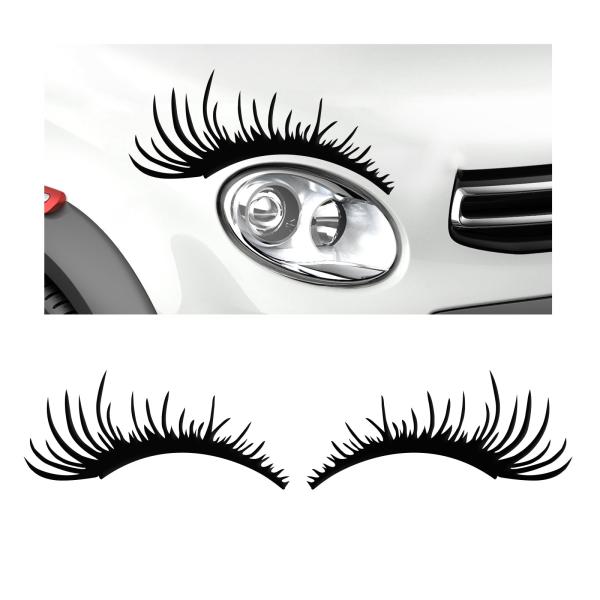 商品名: Suvnie 車用ヘッドライト用まつげデカール 2個 防水オートファニーフェイクまつげステッカー 装飾用 自動車用ヘッドランプ用自己粘着ステッカー ユニバーサルカーアクセサリー (ブラック) Suvnie 2 PCS Eyelas...