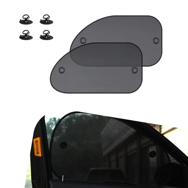 商品名: Sumjig(サムジグ) 車用サイドウィンドウサンシェード 25.5インチ x 14.9インチ 日焼け防止 断熱ウィンドウシェード 通気性メッシュカーウィンドウカバー 車のインテリアアクセサリー ほとんどの車に対応 (ブラック) ...