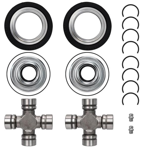 商品名: フロントアクスルシャフトシールとグリース可Uジョイントキット フォードF250 F350 スーパーデューティーダナ60 2005-2016 アウターチューブダストシールハブOリング付き2014835、2023068、2017426...