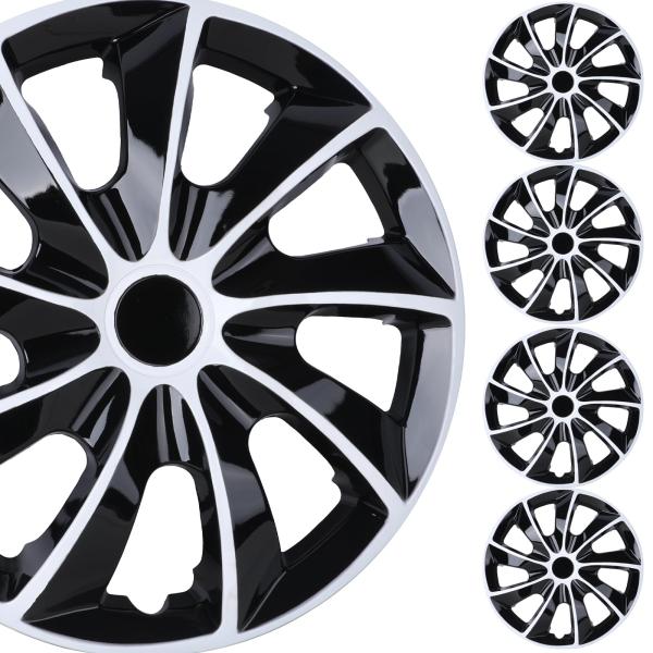 商品名: Hawkley Automotive 17インチ ユニバーサルハブキャップ 17インチ 前後ホイールカバー - ほとんどの車に適合 - スナップオンハブキャップ、R17 自動車用タイヤ交換用エクステリアキャップ(4個セット、ホワイ...