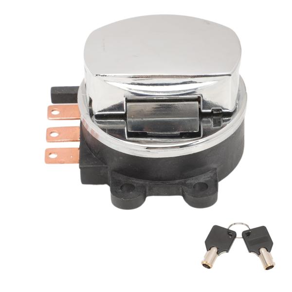 商品名:  Round Key Ignition Switch Fits for 93-13 Big Twin Dyna Fat-boy Softail Road King, Chrome, Replace# 71313-96Aブランド: ...