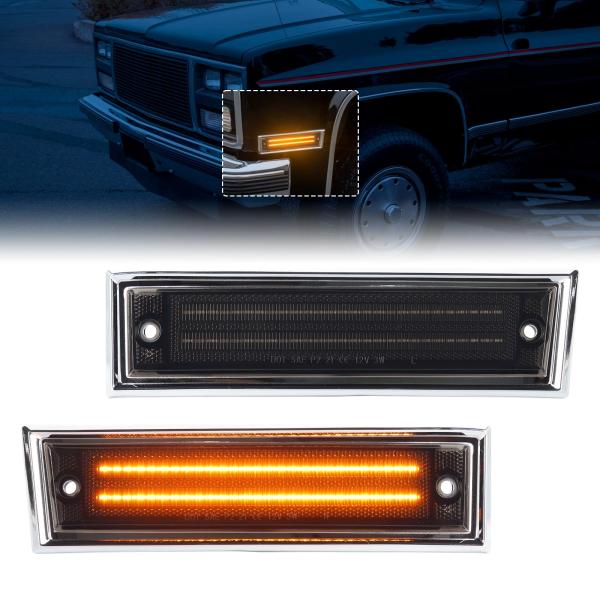 商品名:  FetonAuto Amber LED Side Marker Lights for 1981-1991 Chevy C10 C20 C30 GMC C1500 C2500 Suburban Blazer Jimmy Picku...