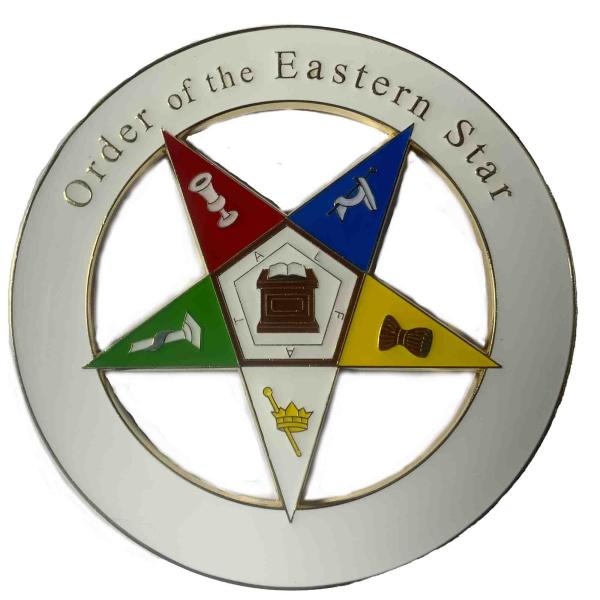 商品名:  Generic Order of The Eastern Star (OES) Auto Emblem Five-Pointed Star Surrounding The Center Pentagon, Whiteブランド: ...