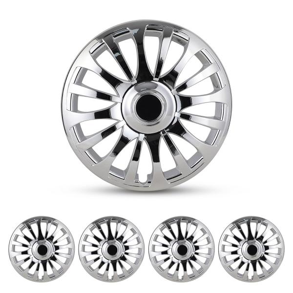 商品名:  16 Inch Hubcaps Set of 4 Silver Chrome Universal Wheel Rim Cover R16 Hub Cap (Only Fit for Iron Hub) Hubcaps Repla...