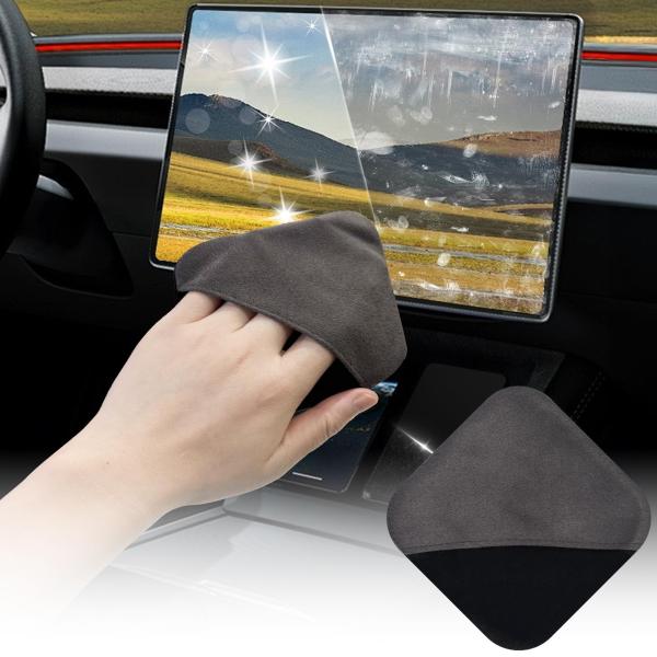 商品名: SuperKaKa カースクリーンクリーナー - 車両タッチスクリーンマイクロファイバークリーニングクロス、タッチスクリーンクリーンワイプ車インテリアアクセサリーユニバーサルテスラダッシュボードディスプレイ(グレー) SuperK...