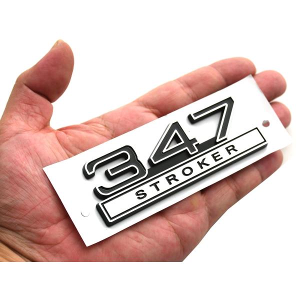 商品名: 347リットル 5.7 ストローカー エンジン エンブレム バッジ 3D デカール ステッカー 車 トラック (クロムブラック) 1枚 1pc 347 Liter 5.7 Stroker Engine Emblems Badge ...