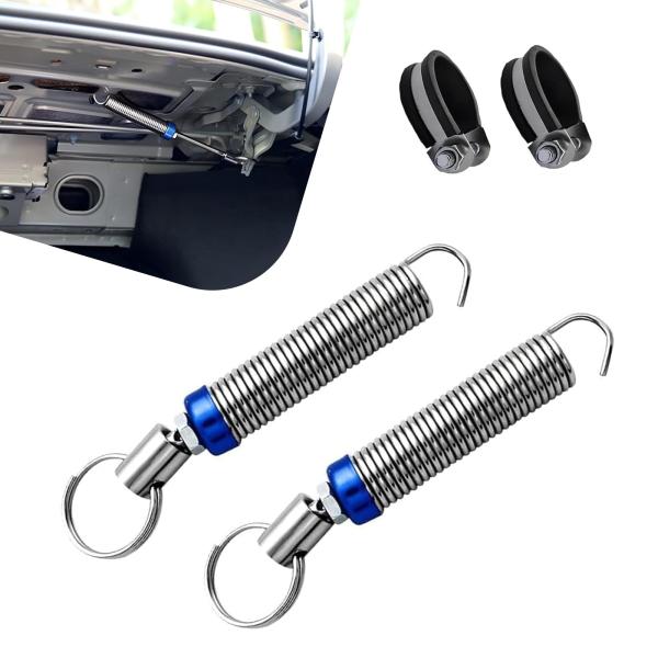 商品名: Sephile 2個 車 トランク スプリング リフト ネジ式調整 落下防止 自動リフティング デバイス クランプ付き 補強トランクリッド スプリングハンギングリング ユニバーサルポータブルアクセサリー 車用 (シルバー) Sep...