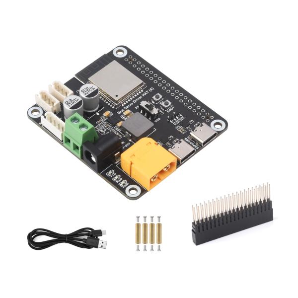 商品名:  Serial Bus Servo Driver HAT Based on ESP32-WROOM-32 Module, Suitable for Raspberry P 5 / 4B and ST/RSBL Series Ser...