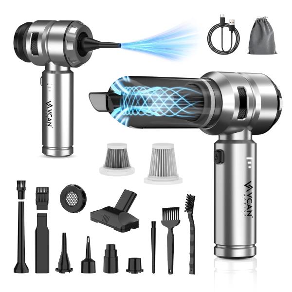 商品名:  Car Vacuum Cleaner High Power,18000PA,40 Mins Runtime, Portable Car Vacuum 4 In 1 Compressed Air Duster &amp; Air ...