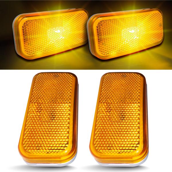 商品名: Command Electronics OEM 12V モダン白熱RV&amp;トレーラークリアランスライト ? 米国製 ? アンバー、ホワイトベース ? 2個パック Command Electronics OEM 12V Mod...