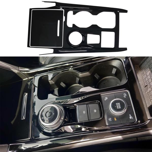 商品名: AOKIO センターコンソールギアシフトパネルカバートリム フォードエクスプローラーインテリアアクセサリー 2020 2021 2022 2023用 (光沢ブラック) AOKIO Center Console Gear Shift...